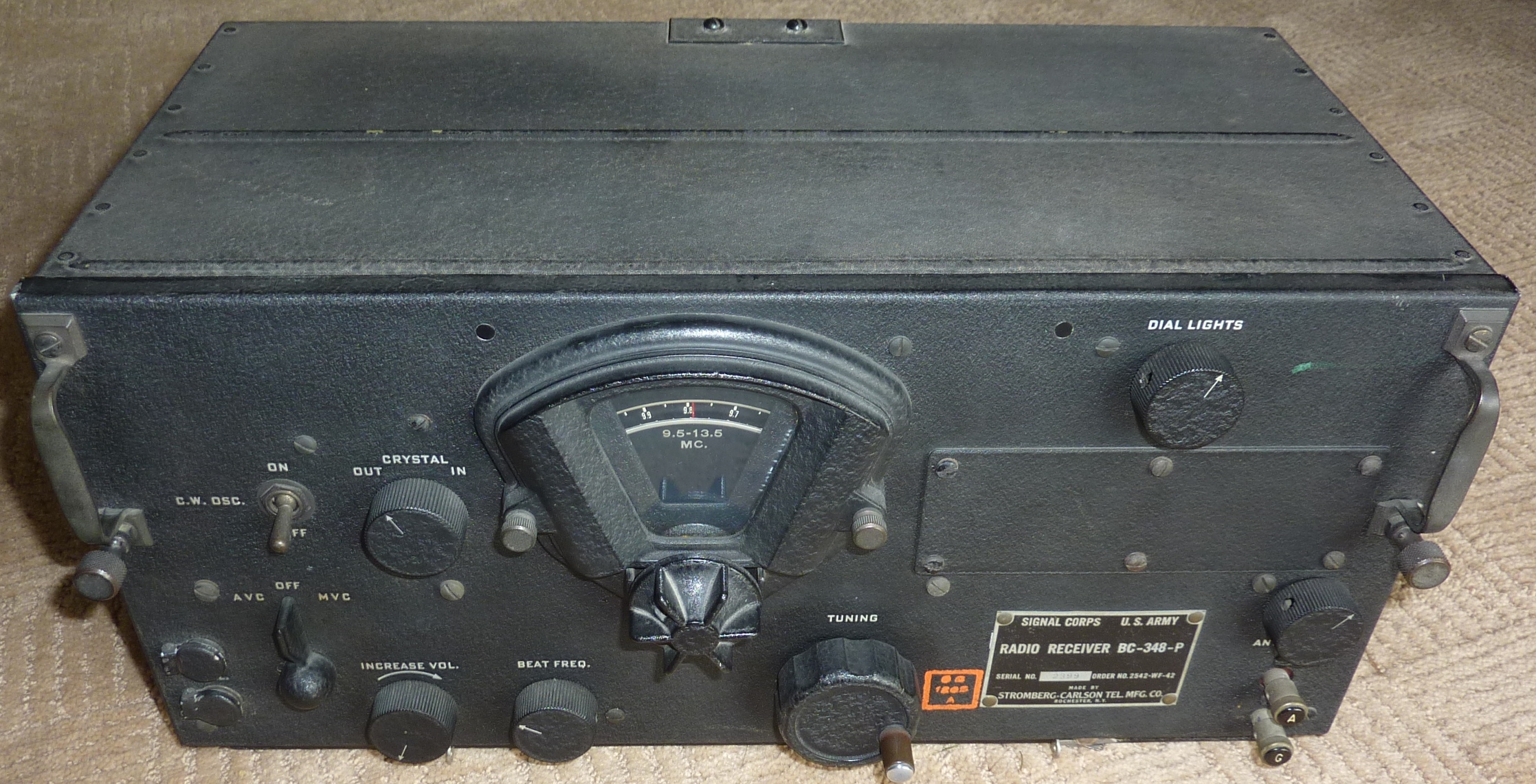 BC-348-P Shortwave Receiver photos and schematics